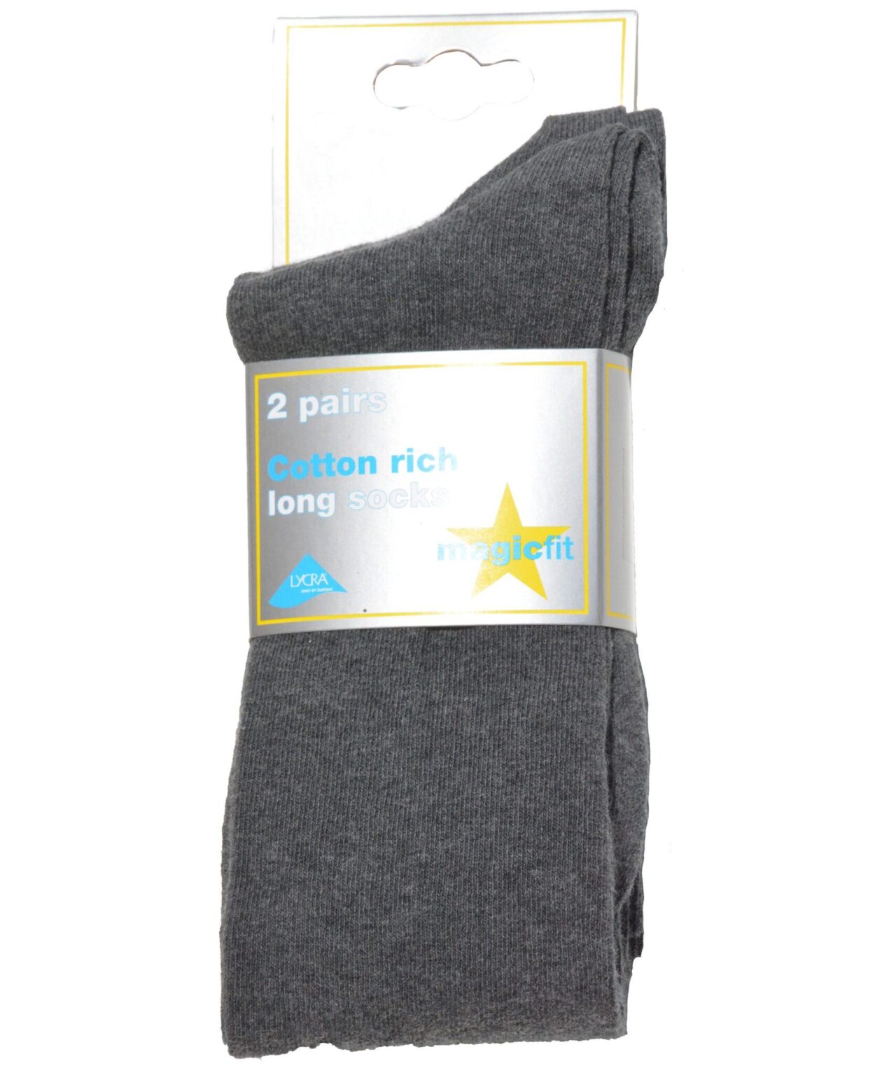 KNEE HIGH SOCKS FLATKNIT - SCHOOL GREY - Cain of Heswall