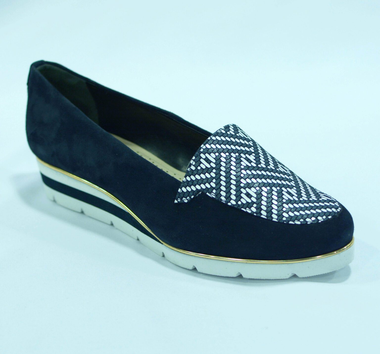 ARIAH WEDGE - NAVY SUEDE - Cain of Heswall