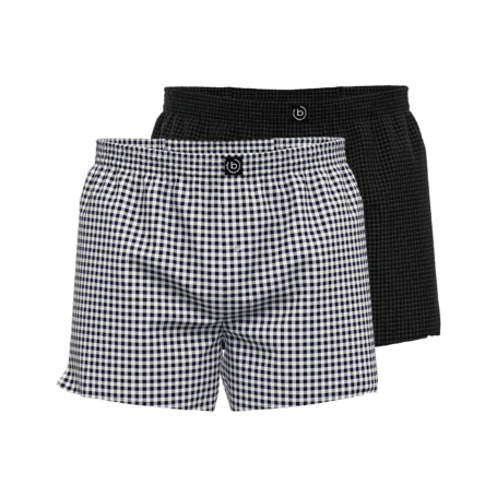50194.934 CHECK BOXER SHORTS - BLACK - Cain of Heswall