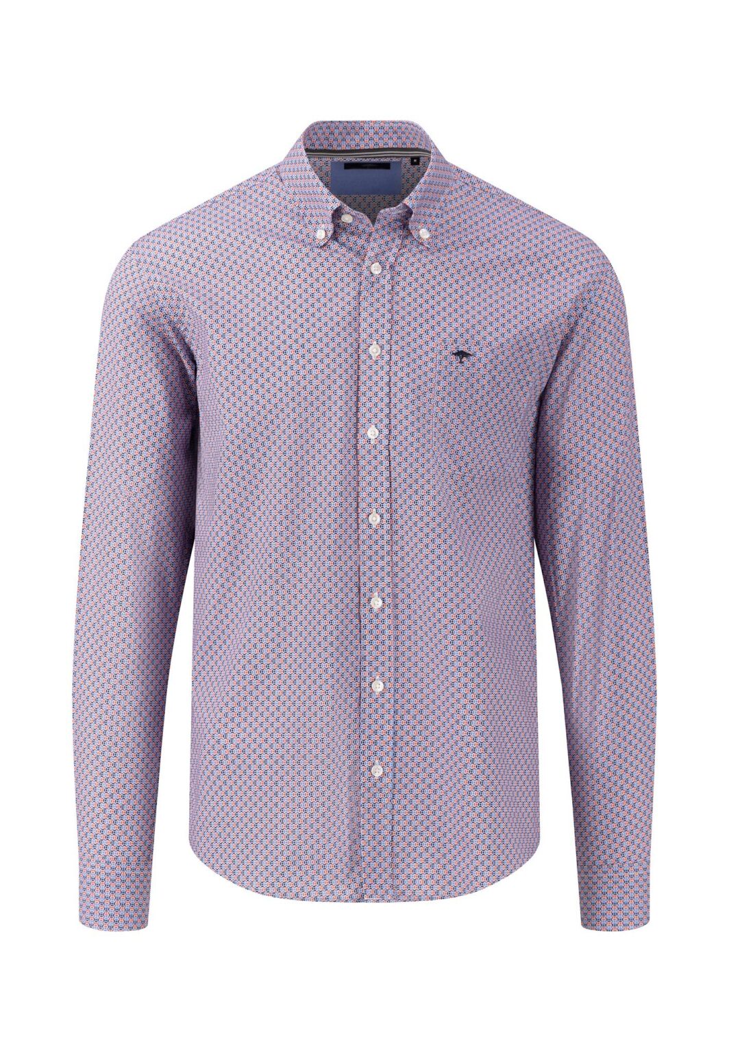 5050.361 FYNCH HATTON LONG SLEEVE PRINT B/D SHIRT- RED - Cain of Heswall