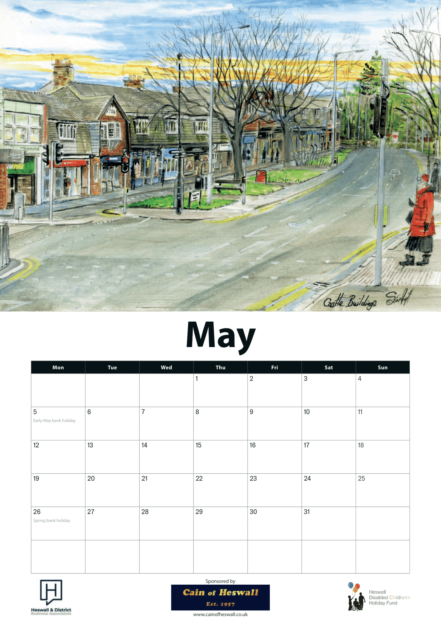 2025 HESWALL CALENDAR - Cain of Heswall